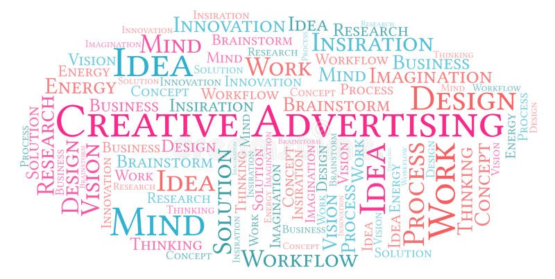 Creative Advertising Word Cloud, Made with Text only. Stock ...