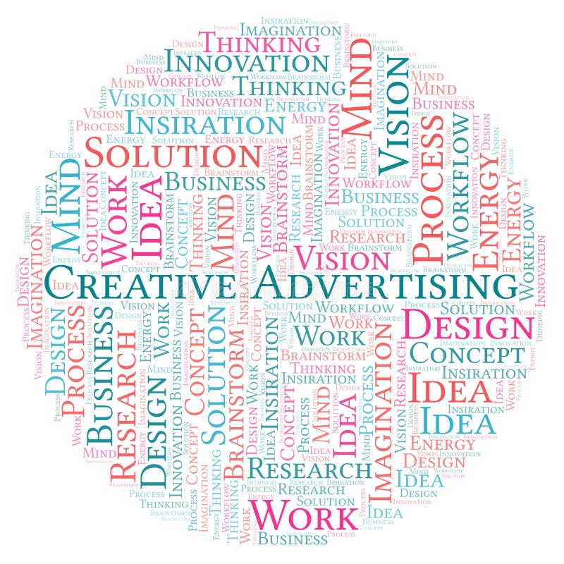 Creative Advertising Word Cloud, Made with Text only. Stock ...