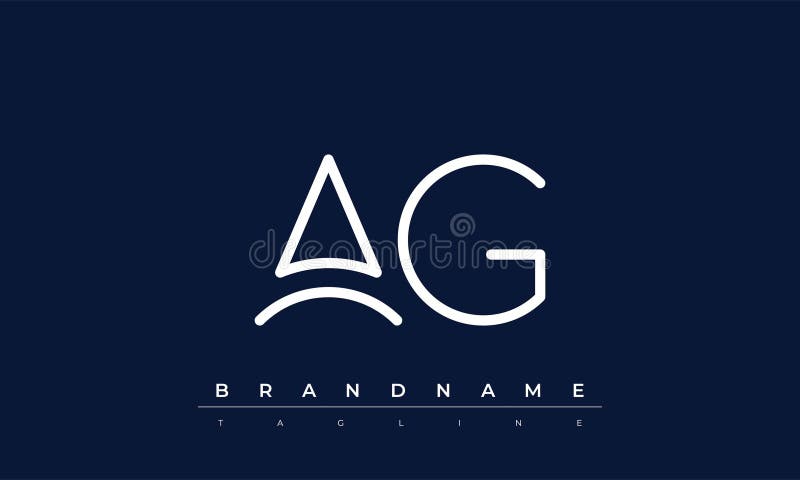 Creative AG Letter Initial Logo Vector Image Stock Vector ...