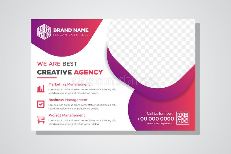 Creative Agency Horizontal Vector Background Template Stock Vector ...