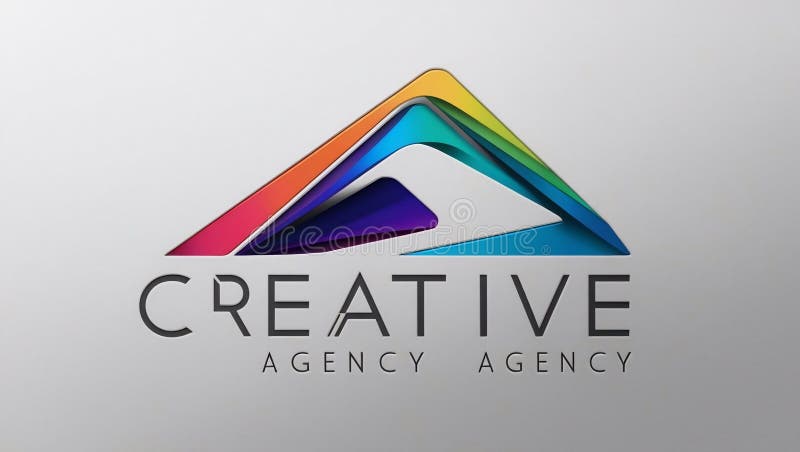 A Creative Agency Logo with Colorful Layers and Unique Design Stock ...