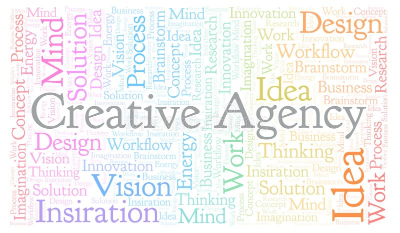 Creative Agency Word Cloud, Made with Text only. Stock Illustration ...