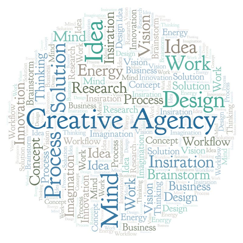 Creative Agency Word Cloud, Made with Text only. Stock Illustration ...