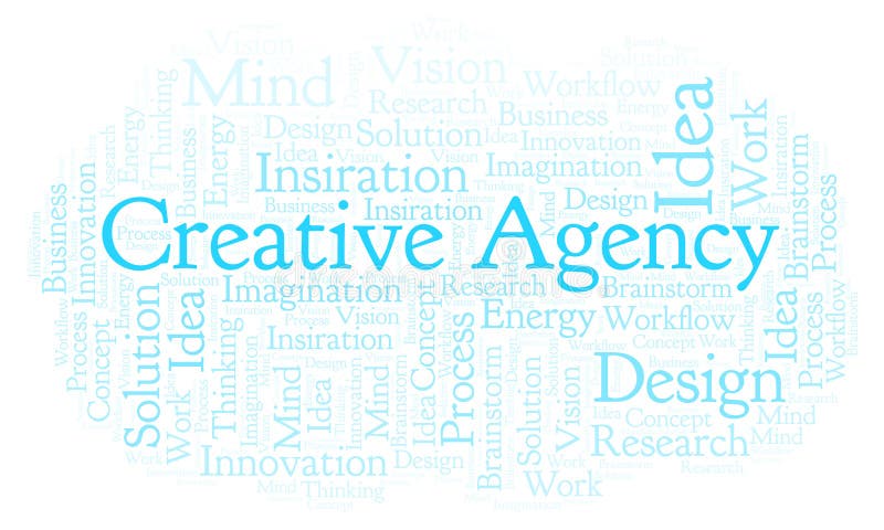 Creative Agency Word Cloud, Made with Text only. Stock Illustration ...