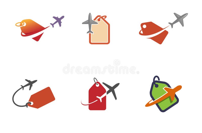 Creative Aircraft Shop Label Symbol Logo Vector Design Stock Vector ...