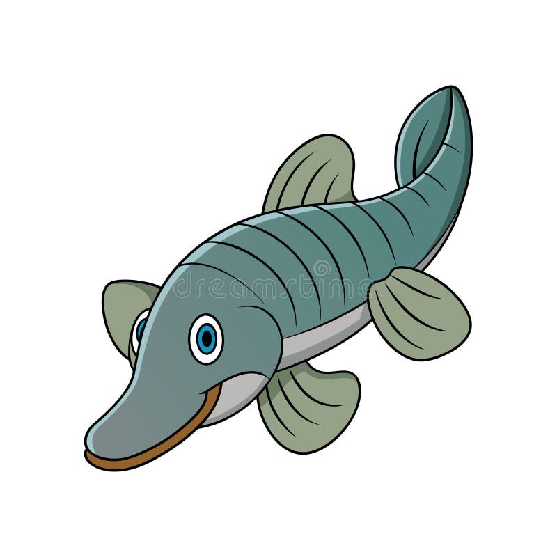 Creative Alligator Gar Coloring Animal Design Stock Illustration ...