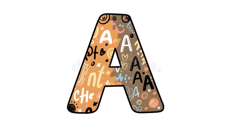 Creative Alphabet Letter a Design with Decorative Elements for Graphic ...