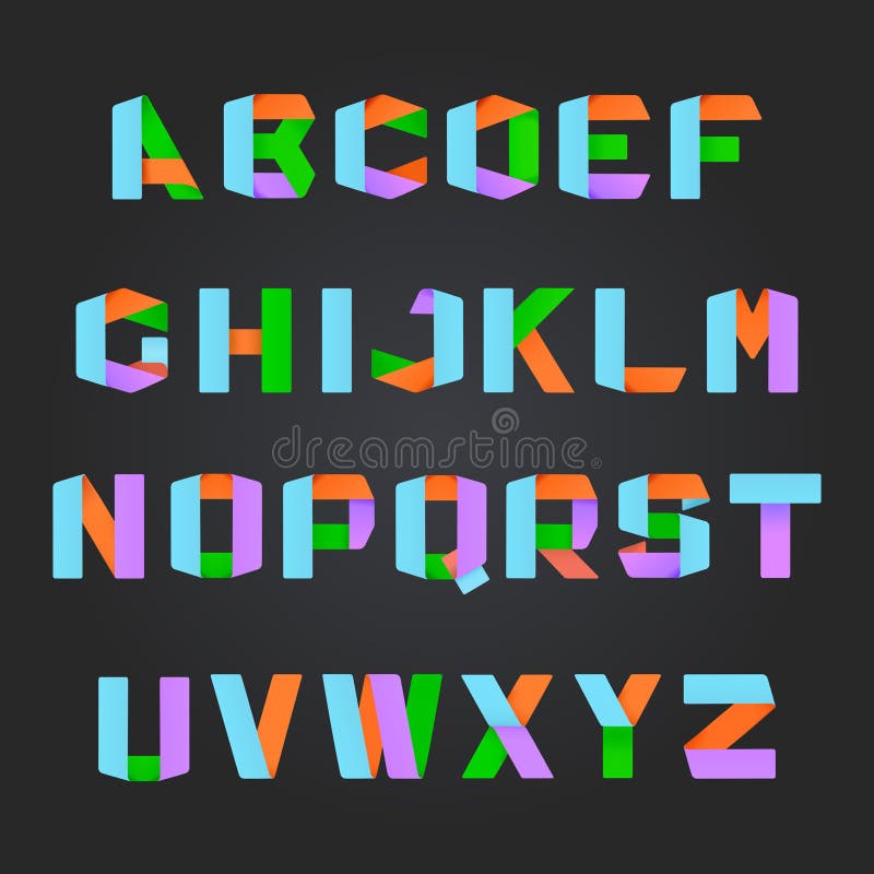 Creative Alphabet Letters. Vector Set Stock Vector - Illustration of ...