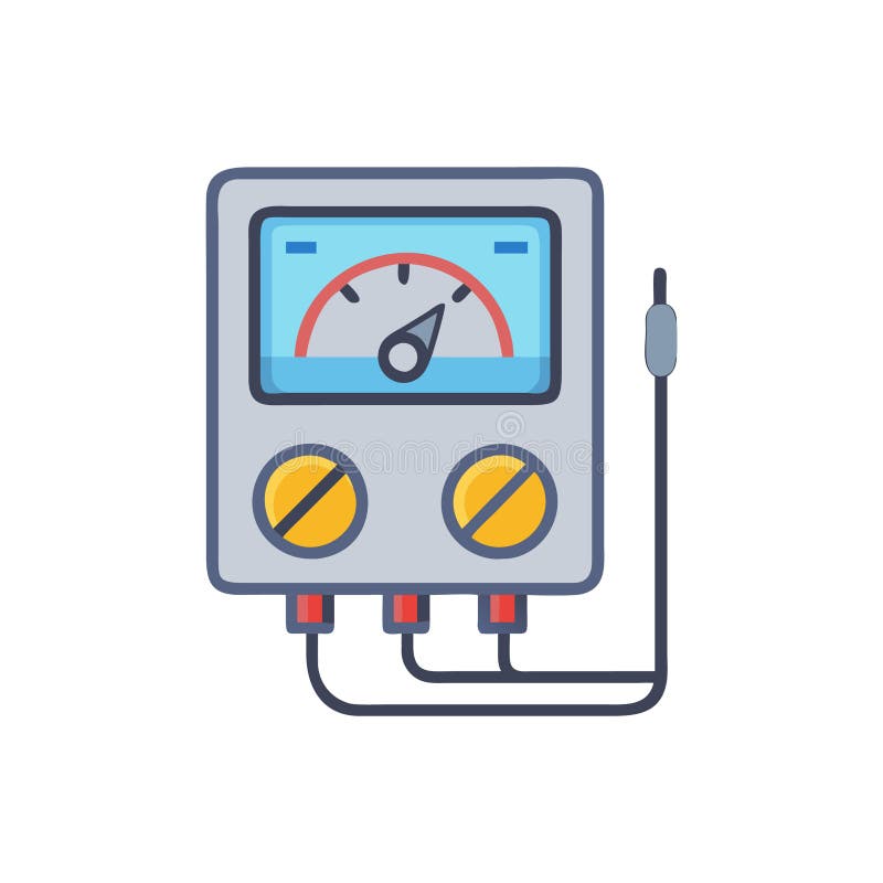 Creative Analog Voltage Meter Design Icon Stock Photo - Illustration of ...