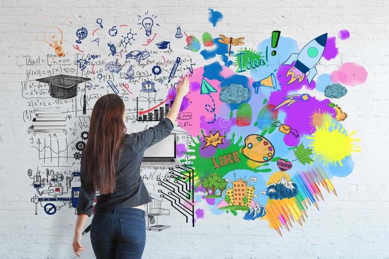 Creative and Analytical Thinking Concept Stock Illustration ...