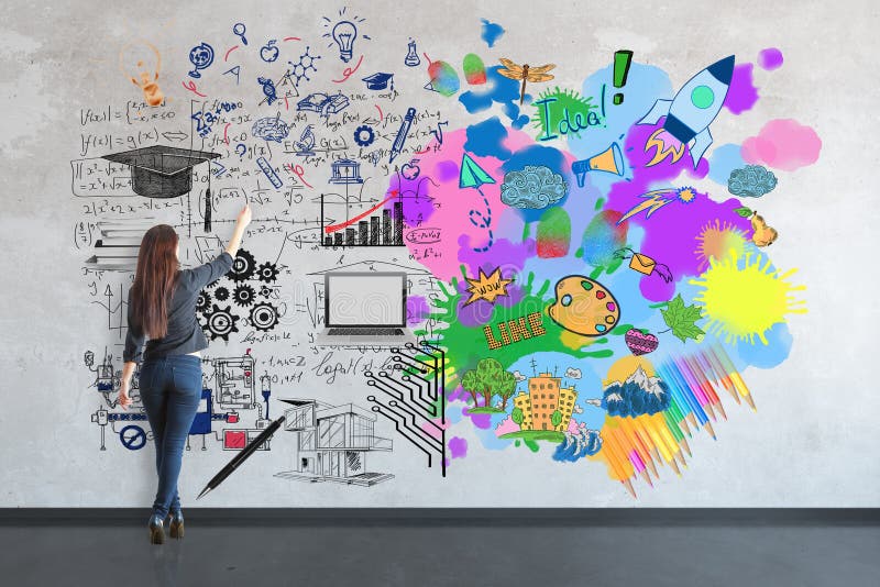 Creative and Analytical Thinking Concept Stock Illustration ...