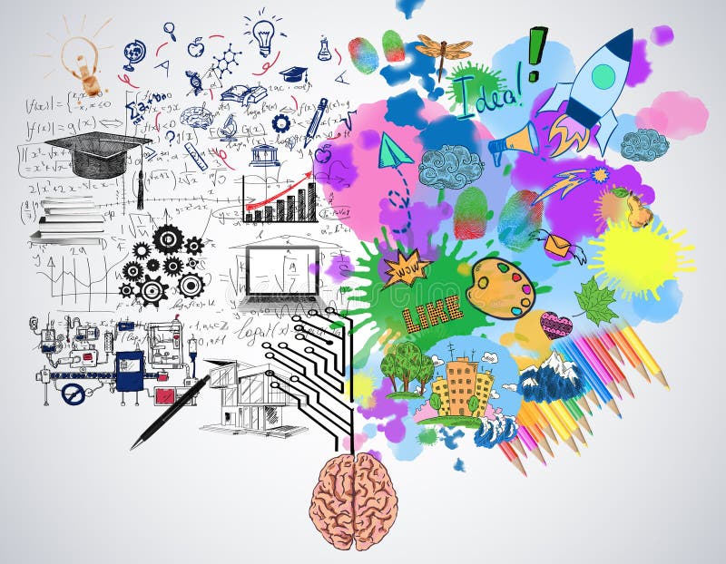 Creative and Analytical Thinking Concept Stock Illustration ...