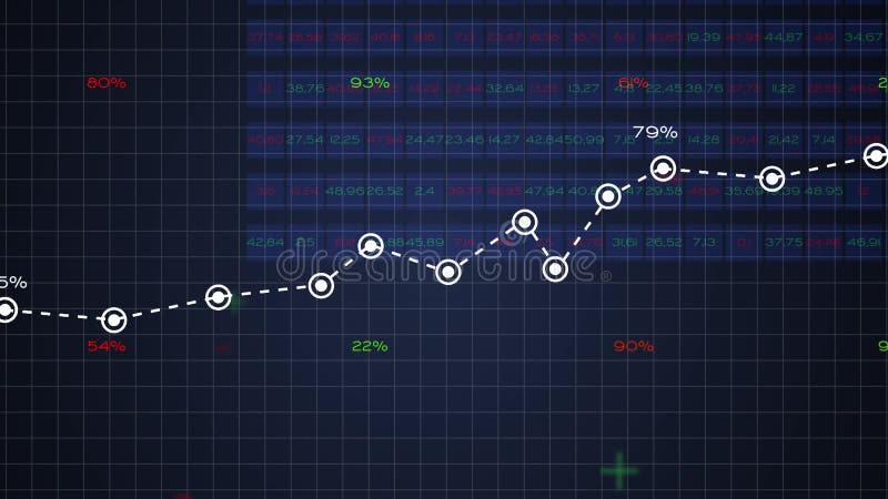 Creative Analytics Chart with Numbers in 4k Video. Stock Video - Video ...