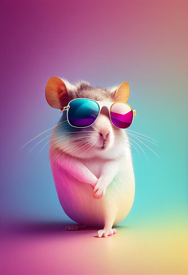 Creative Animal Composition. Mouse Wearing Shades Sunglass Eyeglass ...