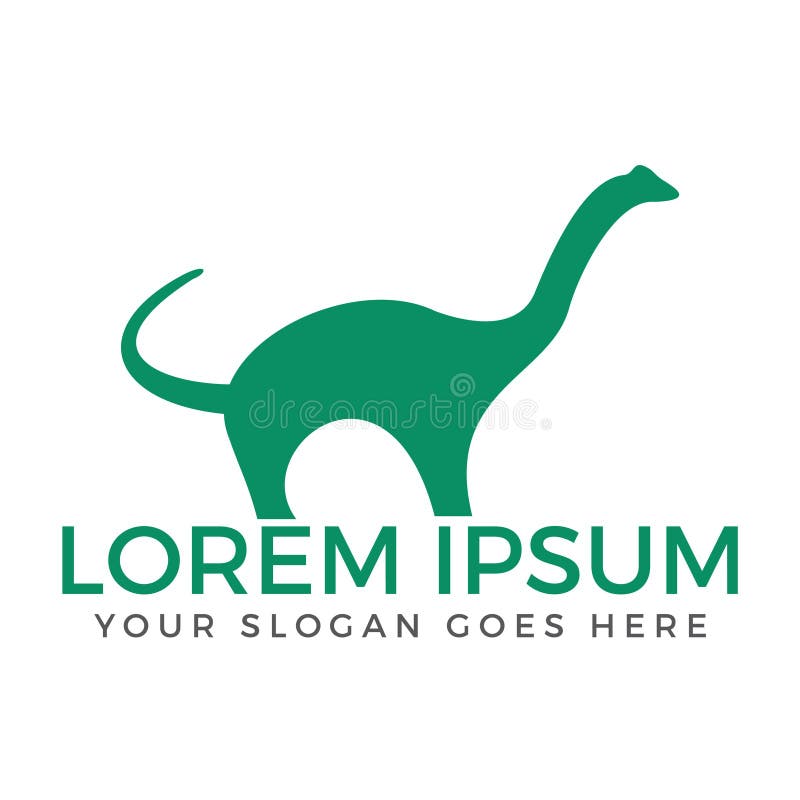 Simple Modern Dinosaur Logo Design. Stock Vector - Illustration of ...