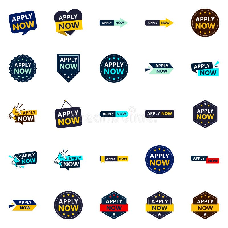 25 Creative Apply Now Banners To Help You Stand Out Stock Vector ...