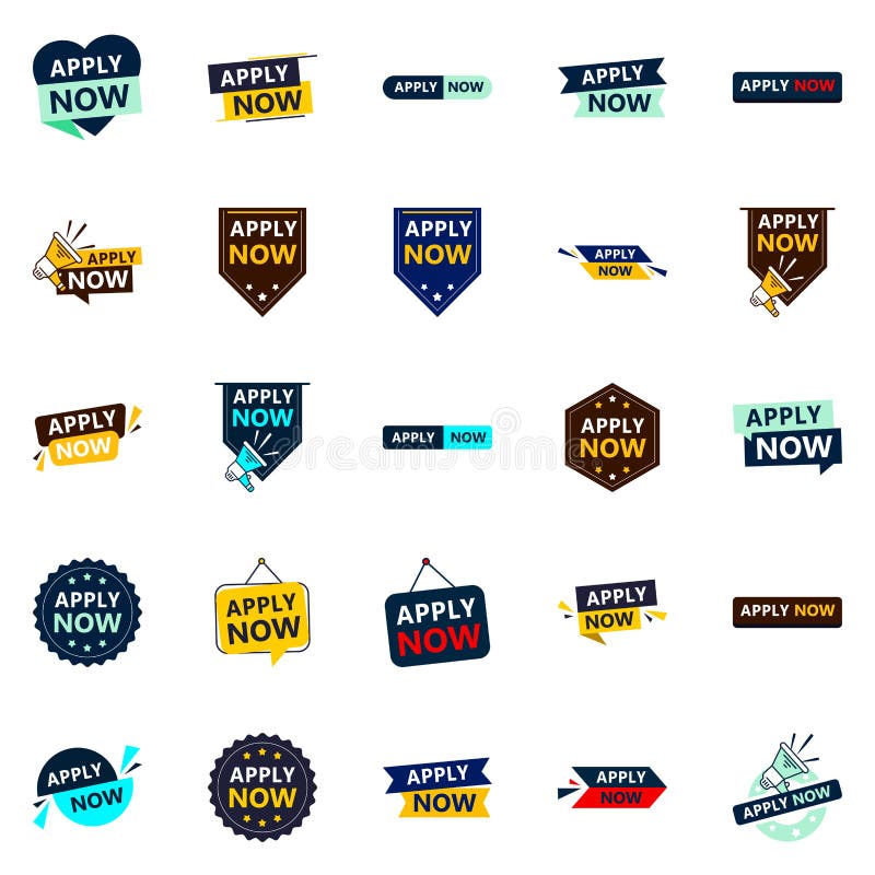 25 Creative Apply Now Banners To Help You Stand Out Stock Vector ...
