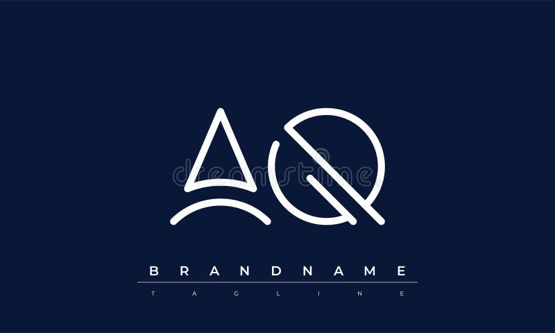 Creative AQ Letter Initial Logo Vector Image Stock Vector ...