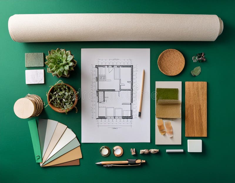 Creative Architect Moodboard Design a Stylish Flat Lay Composition of ...