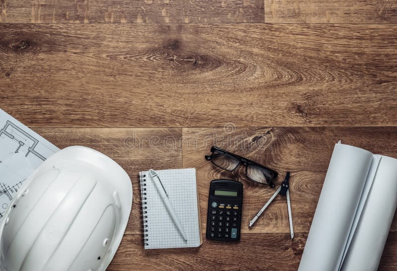 Creative architects layout stock photo. Image of hardhat - 211964890