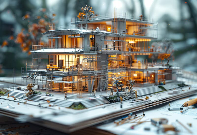 Creative Architectural Project Modern House in the Forest Construction ...