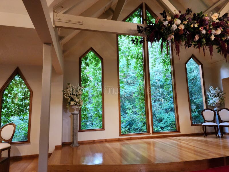 Creative Architecture Windows with Gardens and Interior Seating Stock ...