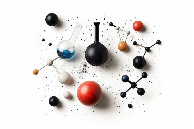 A Creative Arrangement of Chemical Elements Laboratory Glassware and ...