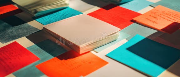 Creative Arrangement of Colorful Sticky Notes Creates an Artistic ...