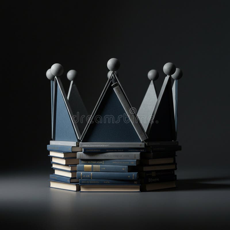 A Creative Arrangement Features a Stack of Books Forming the Base for a ...