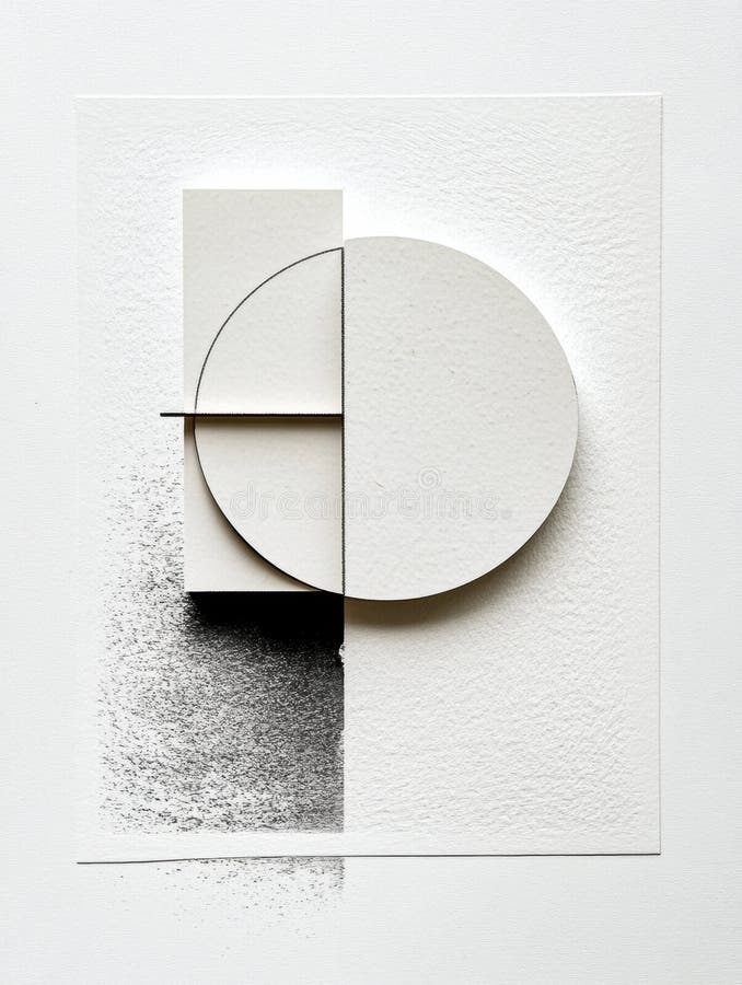 Abstract White Geometric Background Layered Rectangular Shapes Ai Stock ...