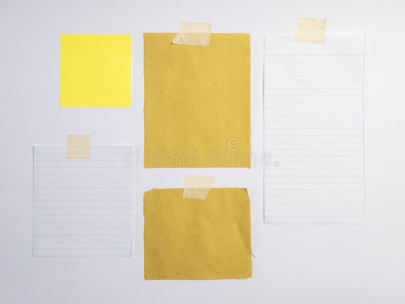 Creative Arrangement of Paper Notes and Sticky Notes on a White ...