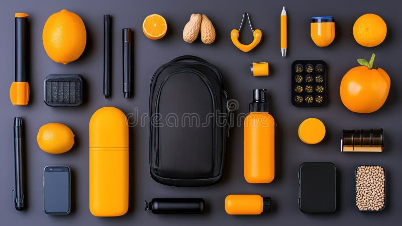 Creative Arrangement of Random Objects on a Background of Healthy Food ...