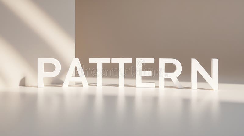 Creative Arrangement of White Letters Spelling Pattern on a ...