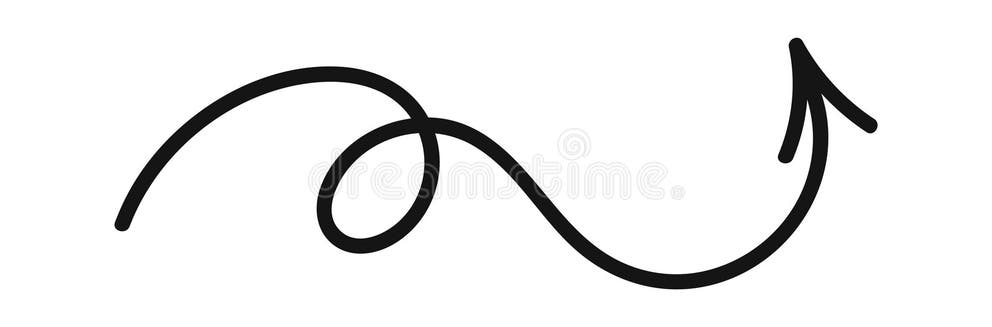 Creative Arrow Sign Black Doodle Stock Vector - Illustration of ...