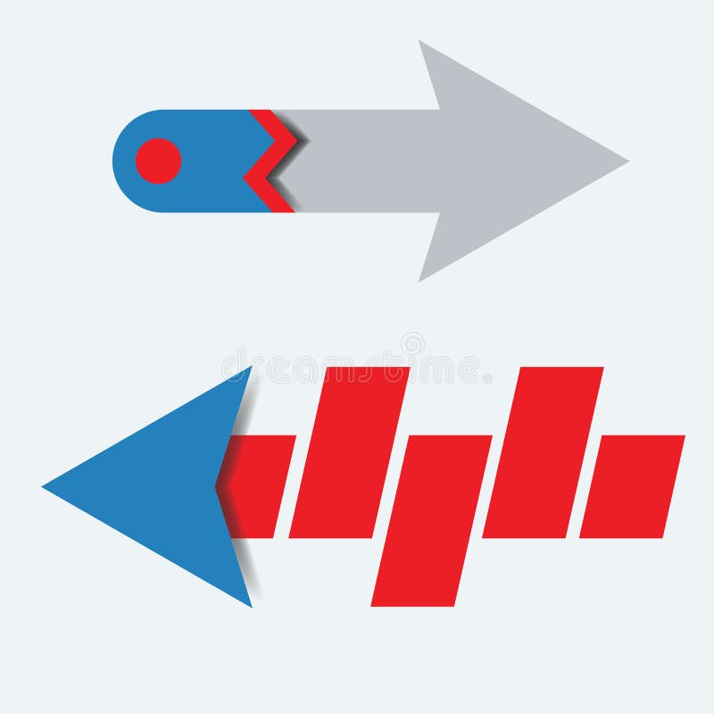 Creative Arrow Vector 3d Button Icon or Symbol. Stock Vector ...