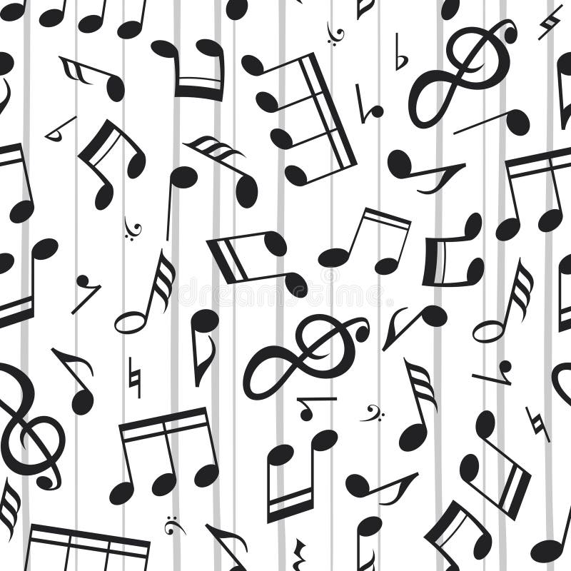 Musical Note Fabric Textile Pattern Stock Vector - Illustration of ...