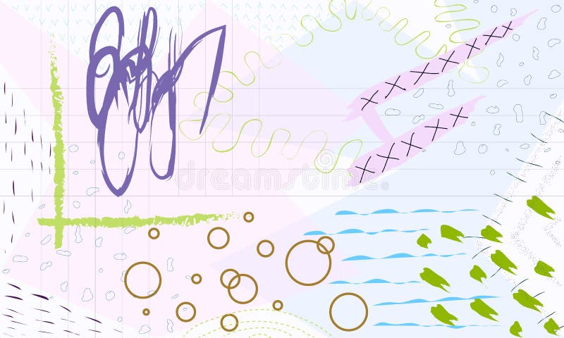 Creative Art Header with Different Shapes and Textures. Collage Stock ...