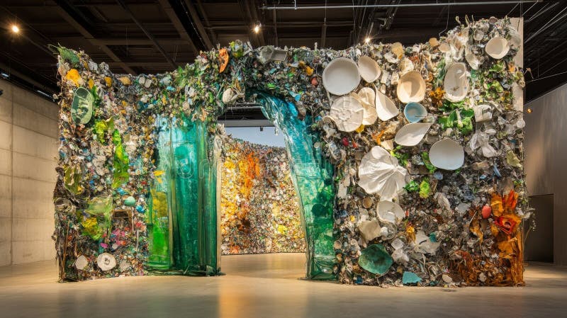 Creative Art Installation Made Entirely from Recyclable Materials Stock ...