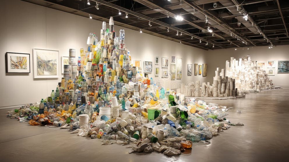 Creative Art Installation Transforms Gallery Space Using Recycled Trash ...