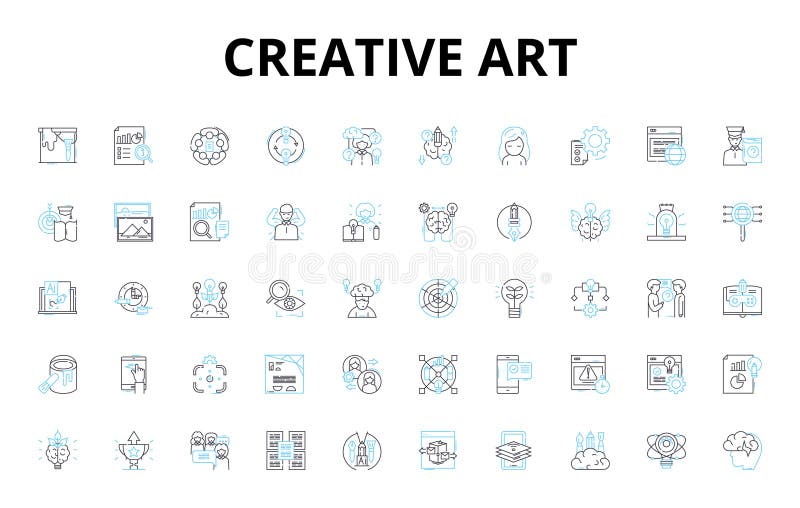 Creative Art Linear Icons Set. Visionary, Imaginative, Innovative ... Creative Art Linear Icons Set. Visionary, Imaginative, Innovative ...