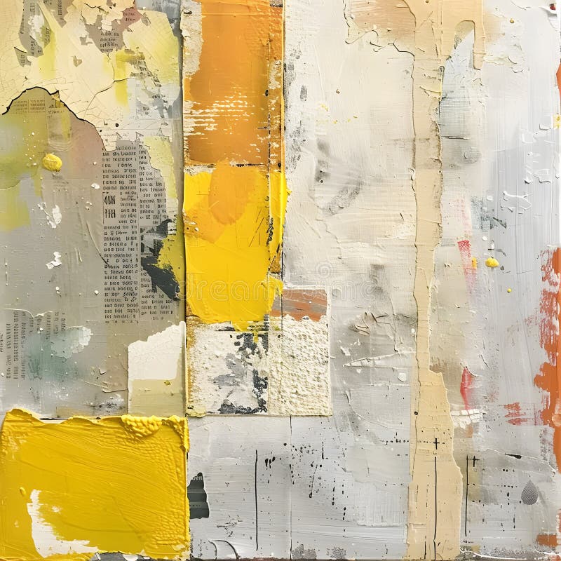 Creative Art a Yellow Rectangle Painted on a Wall with Tints and Shades ...