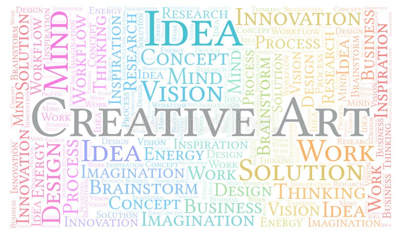 Creative Art Word Cloud, Made with Text only. Stock Illustration ...