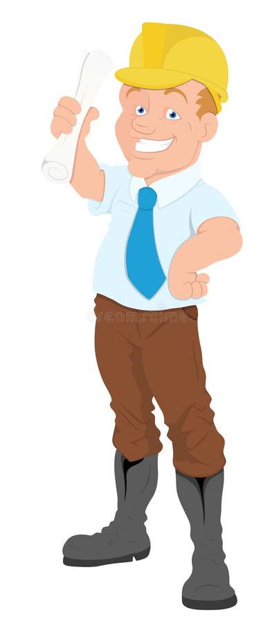 Architect - Cartoon Character - Vector Illustration Stock Vector ...