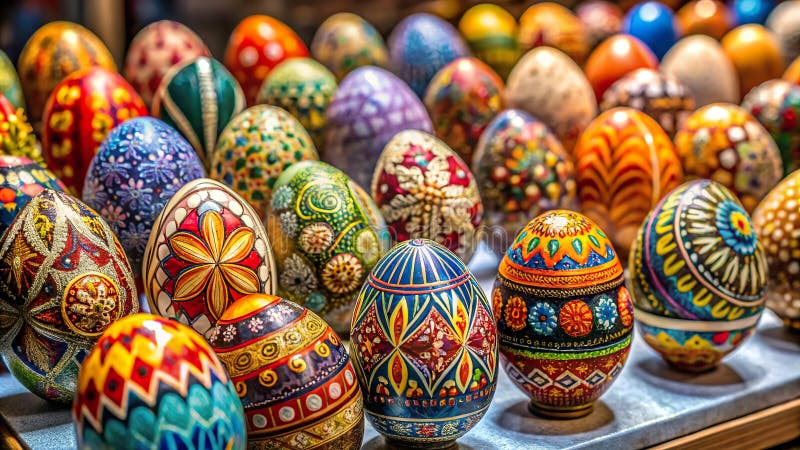 Creative and Artistic Egg Designs Showcase Vibrant Patterns at an Art ...