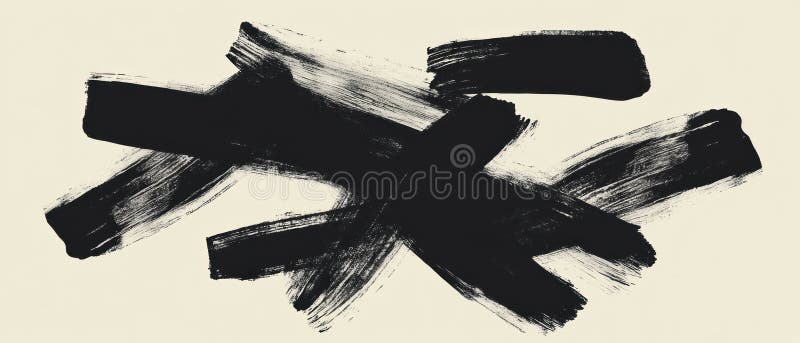 Creative Artistic Overlay Texture Featuring Dynamic Black Brush Strokes ...