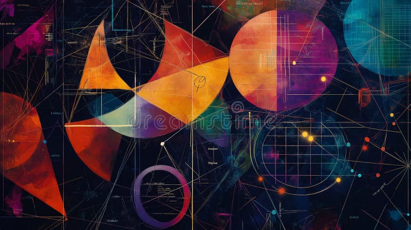 Creative Artistic Pattern Mathematical Formulas Symbols Integrated ...