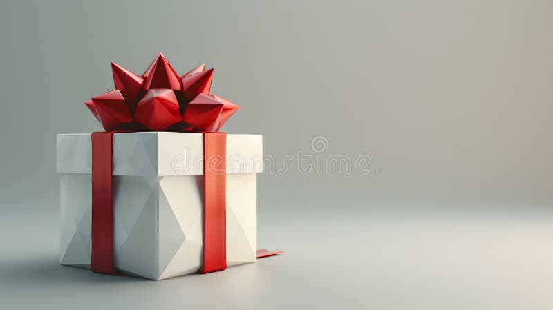 Creative Arts White Gift Box Red Ribbon Bow Stock Photos - Free ...