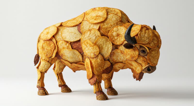 Potato Chip Bison stock illustration. Illustration of artificial ...
