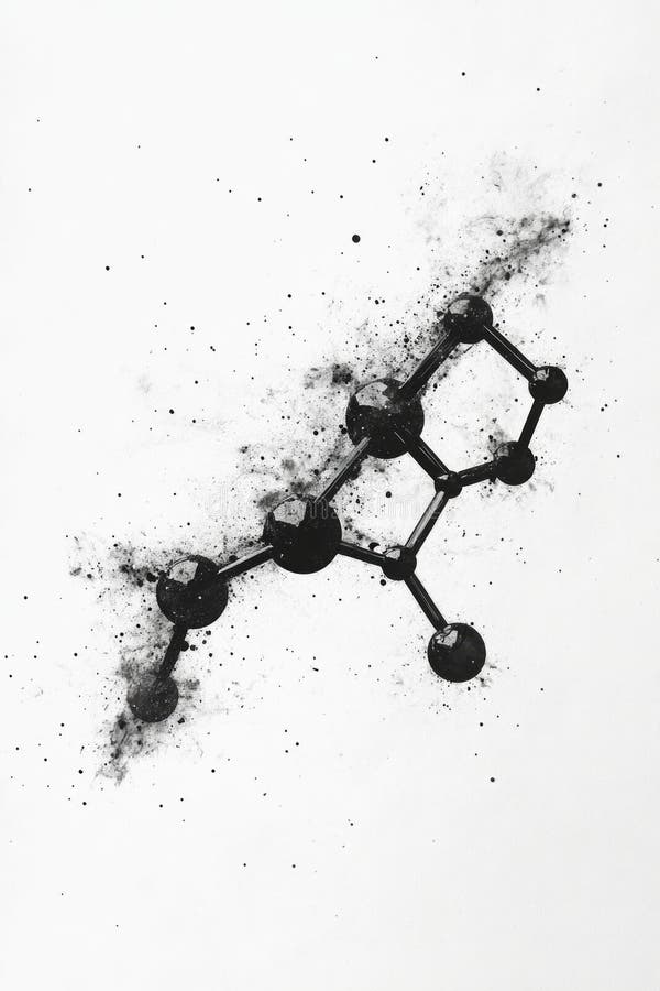 Creative Artwork Illustrating a Molecular Structure Related To Gene ...