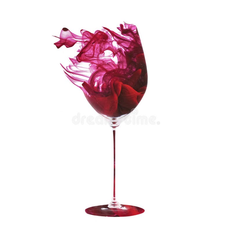 Creative Artwork. Red Wine Texture Made of Red Dye, Liquid with Drops ...